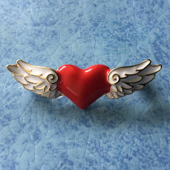 Jewelry | Angel Heart With Wings Pin | Poshmark